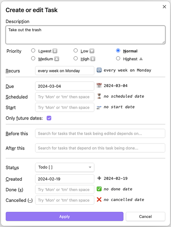 利用 QuickAdd+Modal Form 表单创建一个便捷的任务 (Task) 编辑器 - 每日闲聊 - Obsidian 中文论坛