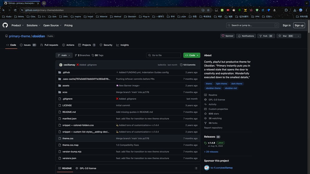 如何安装第三方主题 以Primary为例（就是在官方主题库找不到的主题） - 经验分享 - Obsidian 中文论坛