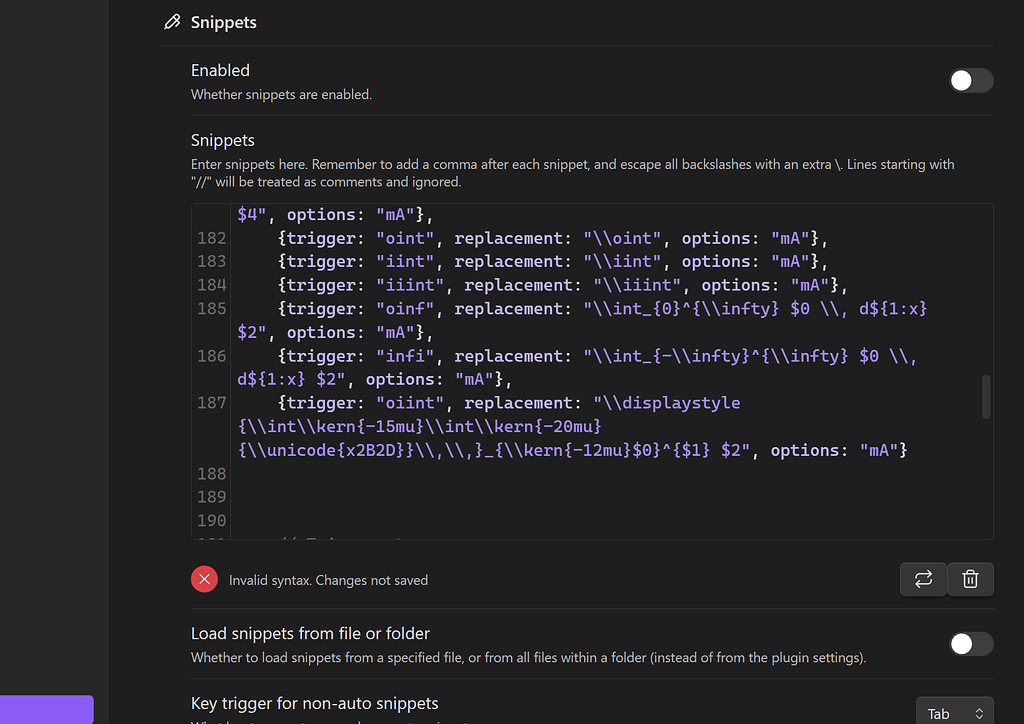 请问latex suite这个插件怎么添加自己想要的替换内容 - 疑问解答 - Obsidian 中文论坛